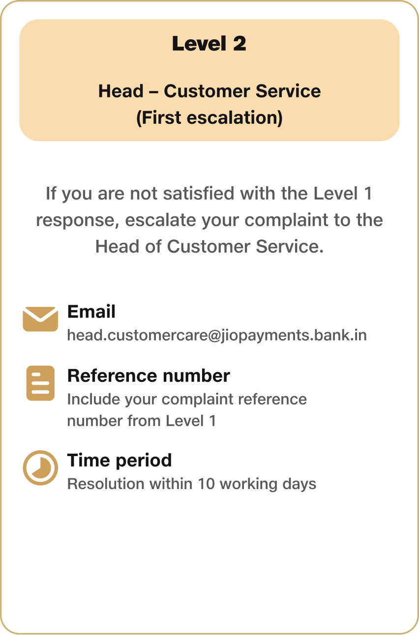 Grievance Redressal Mechanism at Jio Payments Bank